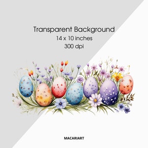 Easter Border Frames Watercolor Easter Clipart Easter Eggs Spring ...