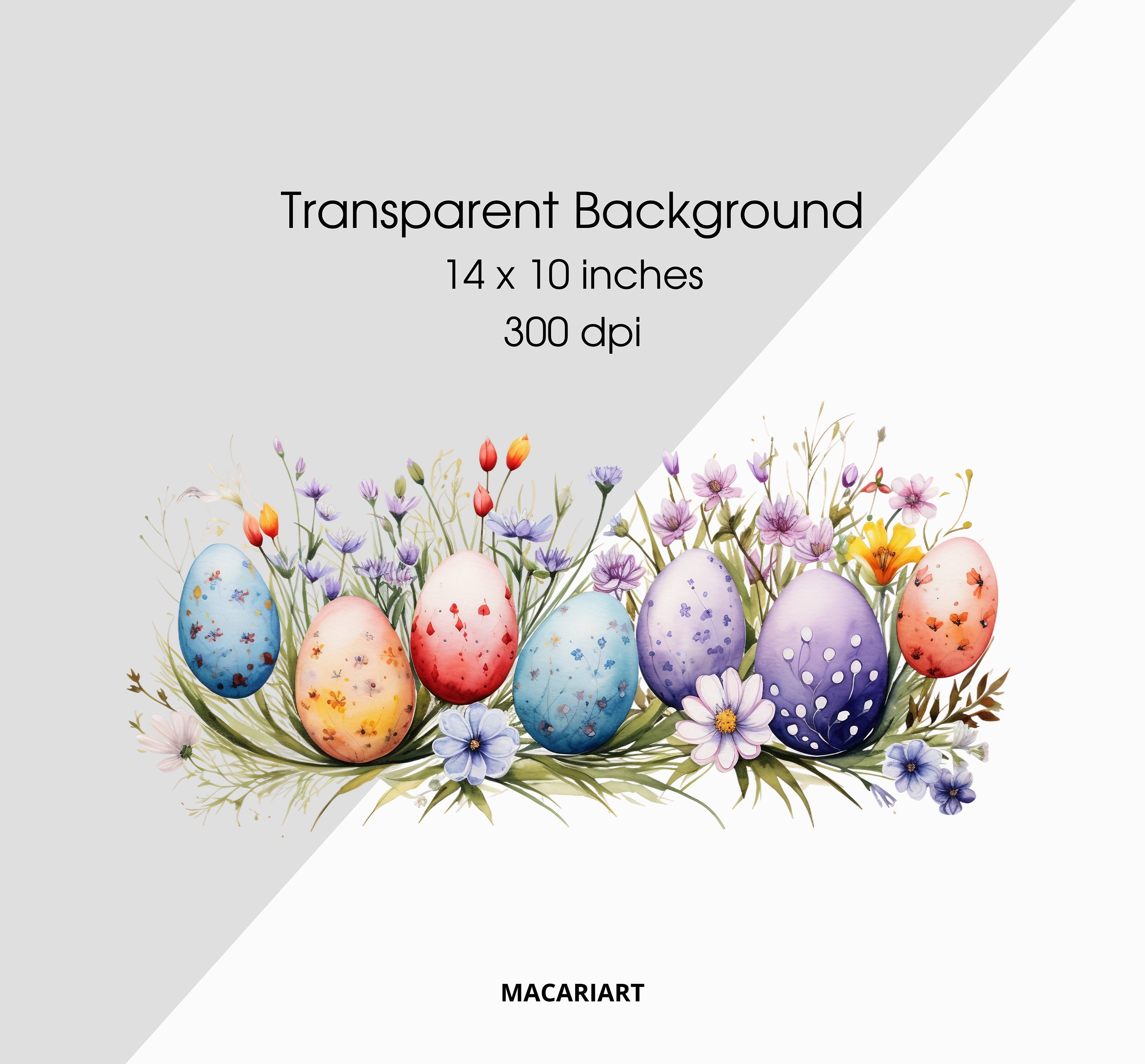 Easter Border Frames Watercolor Easter Clipart Easter Eggs Spring ...
