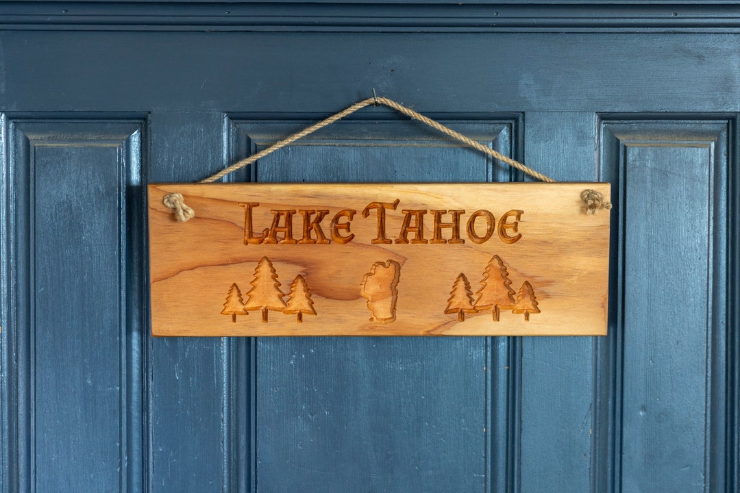 Rustic Lake Tahoe Sign - Etsy