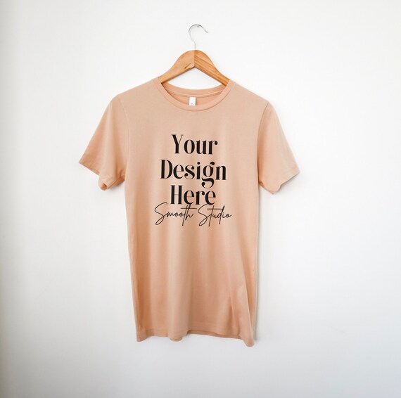 Sand Shirt Mockup Bella Canvas 3001 Mockup Lifestyle Mockup Model ...