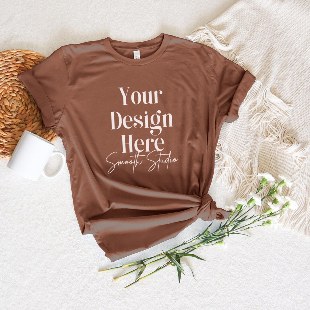Chestnut Bella Canvas 3001 Mockup | Bella and Canvas T-shirt 3001 ...