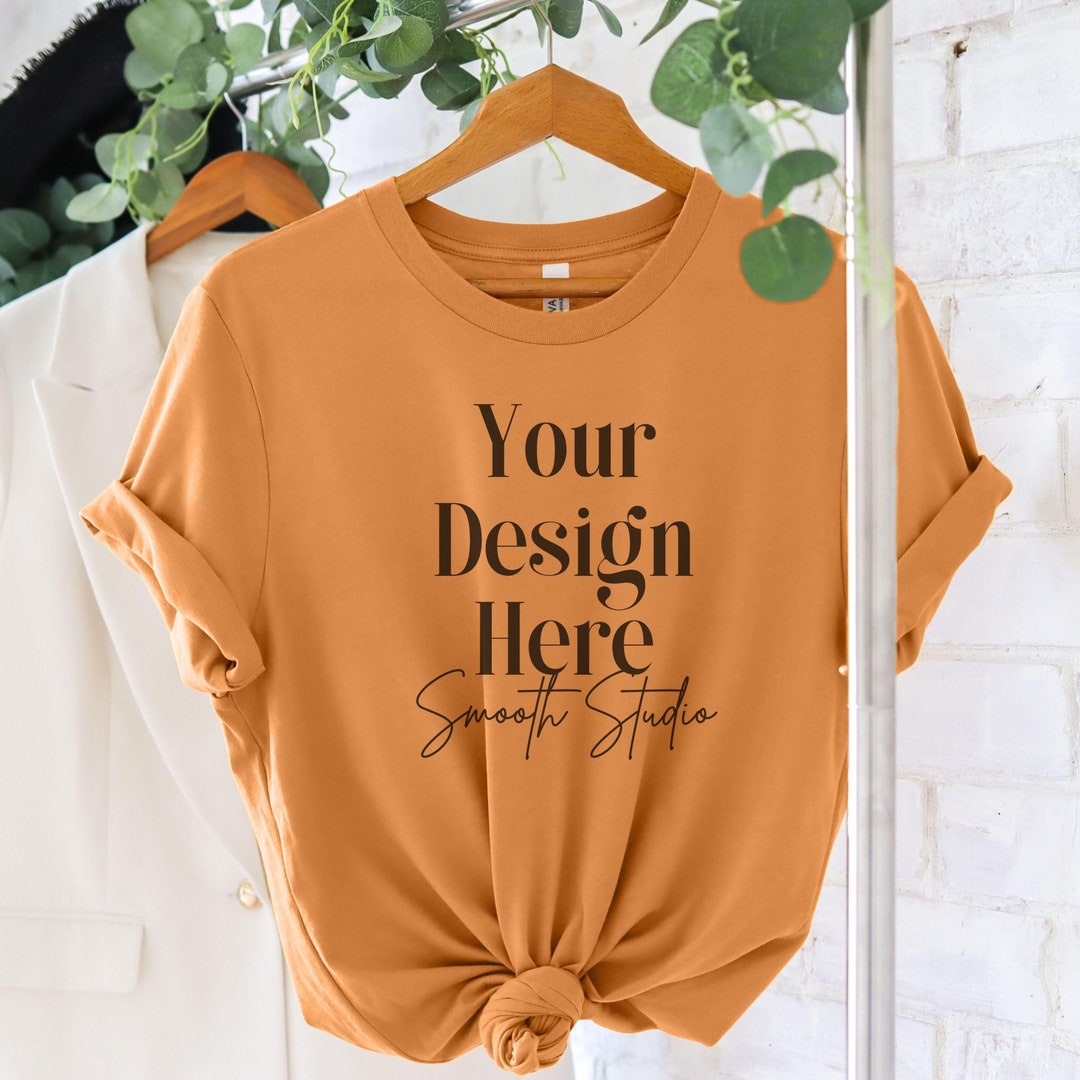 Toast Bella Canvas 3001 Hanging Mockup, Bella Canvas T-shirt Mockup ...
