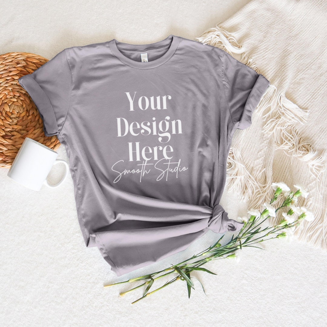Storm Bella Canvas 3001 Mockup | Storm Bella and Canvas T-shirt 3001 ...