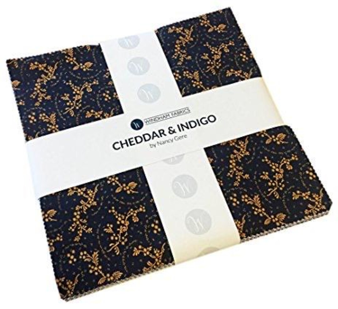 Cheddar and Indigo Layer Cake 10” Stacker by Nancy Gere for Windham ...