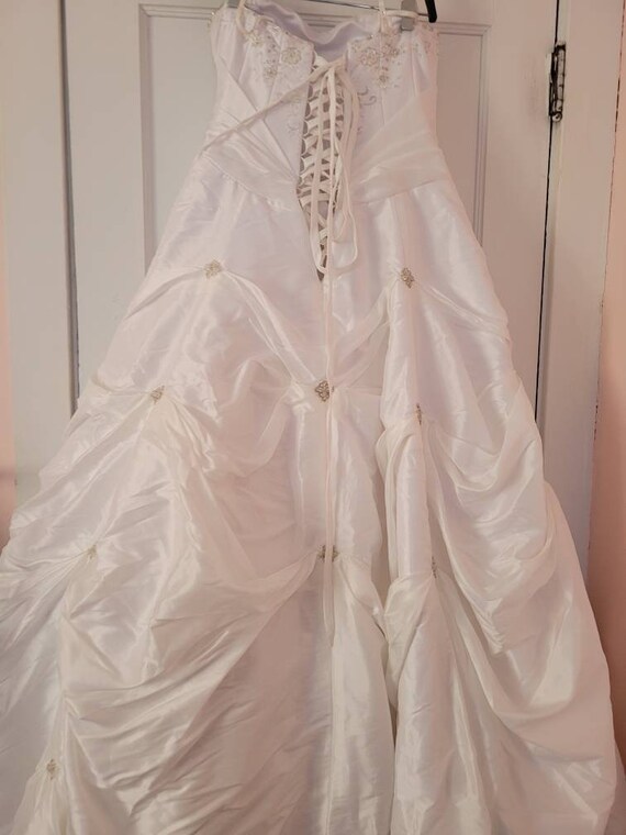 PC Mary’s Corset Wedding Dress Embroidery Beads White… - Gem