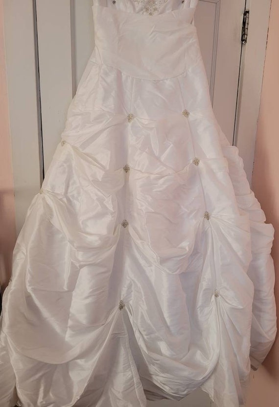 PC Mary’s Corset Wedding Dress Embroidery Beads White… - Gem