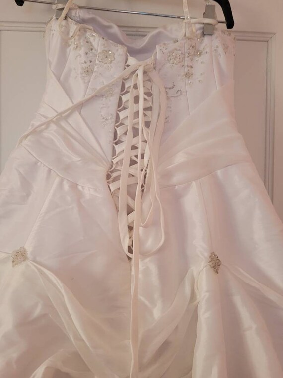 PC Mary’s Corset Wedding Dress Embroidery Beads White… - Gem