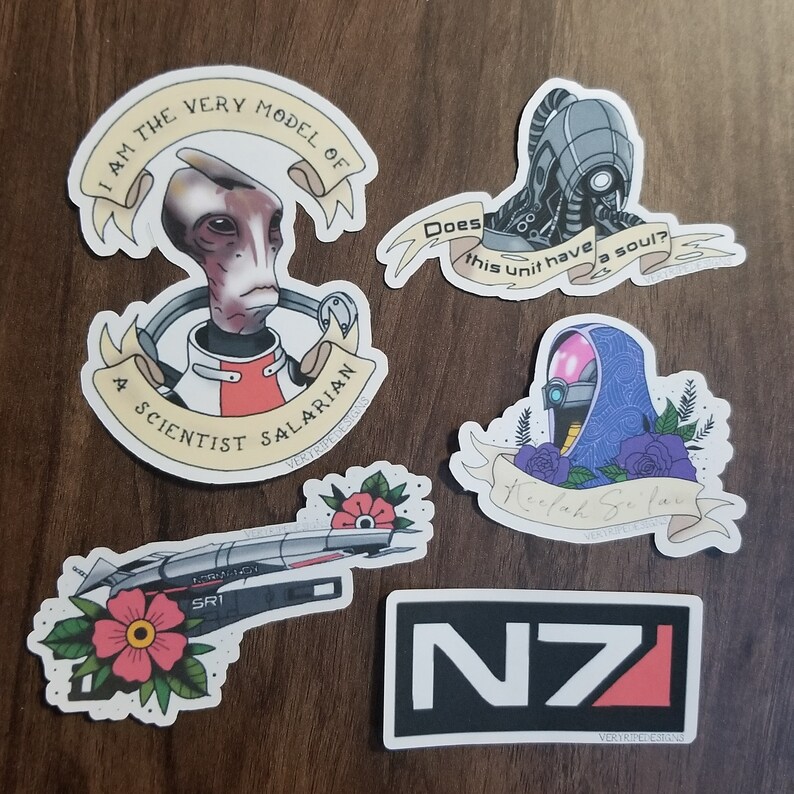 Sad Space Story Sticker Set Mass Effect N7 Normandy Sticker Set - Etsy