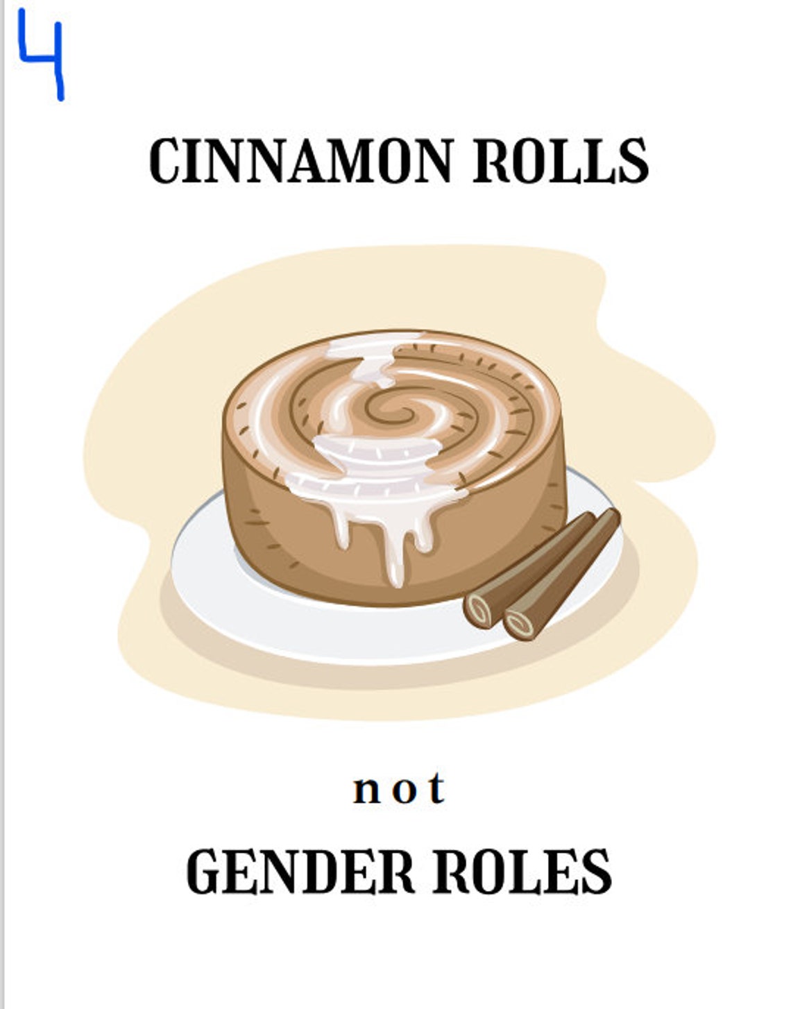 Cinnamon Rolls Gender Roles Print Etsy