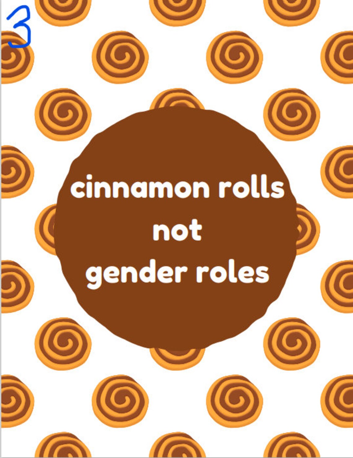Cinnamon Rolls Gender Roles Print Etsy