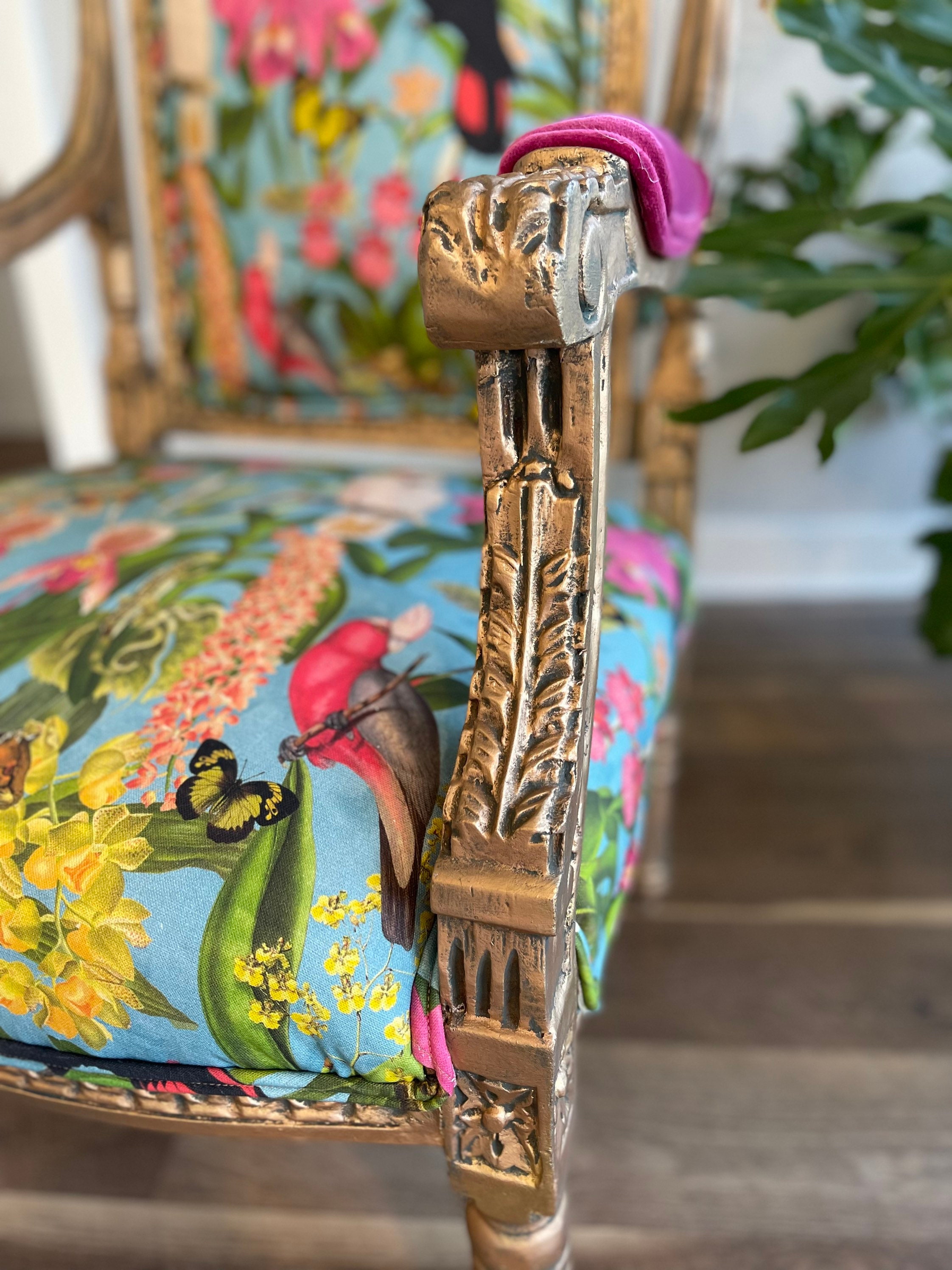 Bohemian Antique French Throne Chair - Etsy