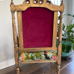Bohemian Antique French Throne Chair - Etsy