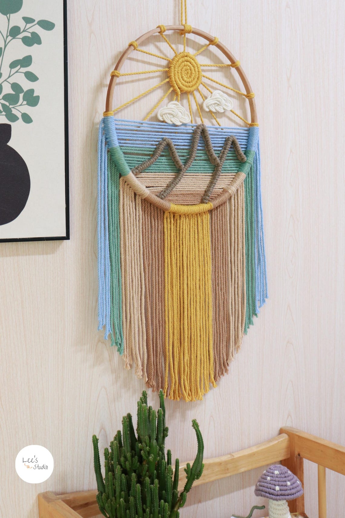 Macrame Sunrise Sunset, Sunset Macrame Wall Hanging Decor, Nursery Sun ...