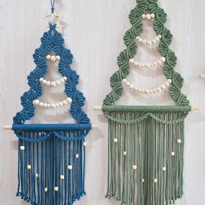 Boho Macrame Christmas Tree Wall Hanging, Natural Cotton Xmas Decor - Etsy