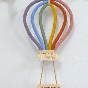 Hot Air Balloon Wall Hanging, Macrame Baby Air Balloon Dream, Gift for ...