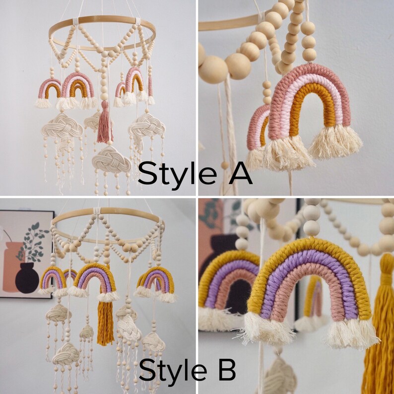 Vintage Baby Mobile Rainbow Baby Mobile Handmade Mobile for - Etsy