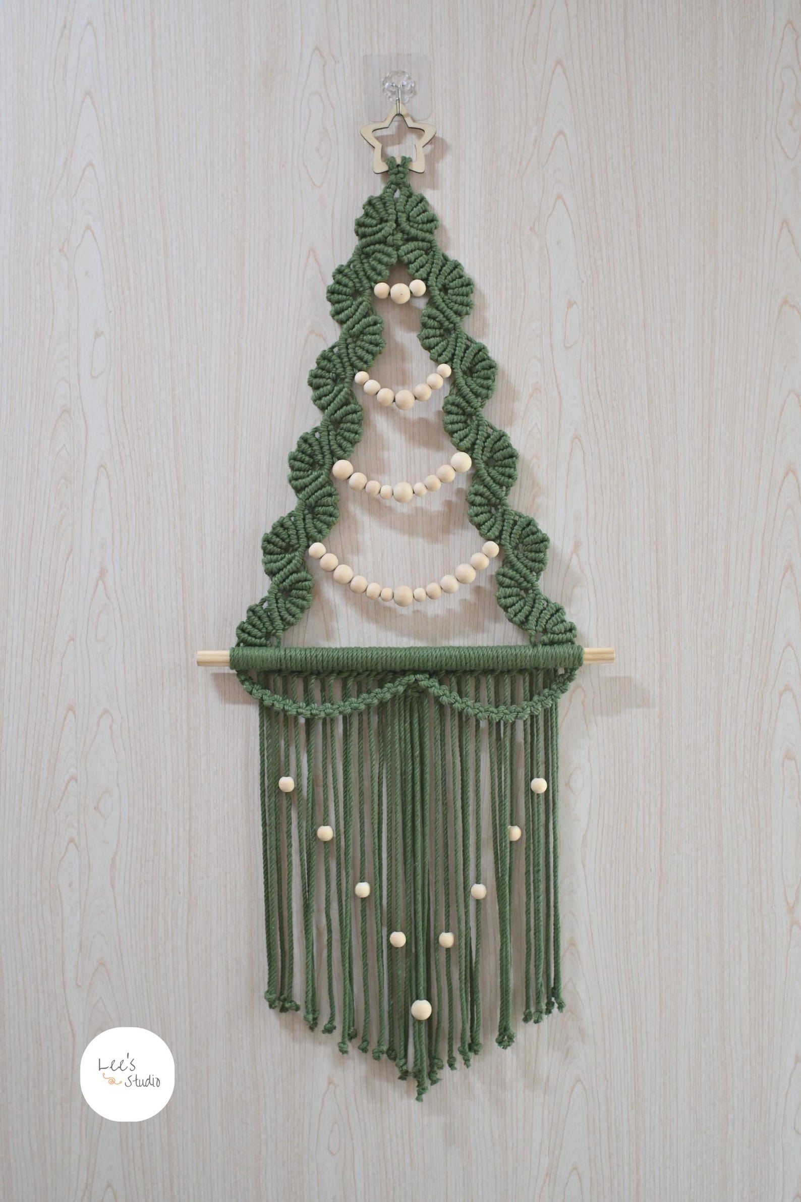Boho Macrame Christmas Tree Wall Hanging, Natural Cotton Xmas Decor - Etsy