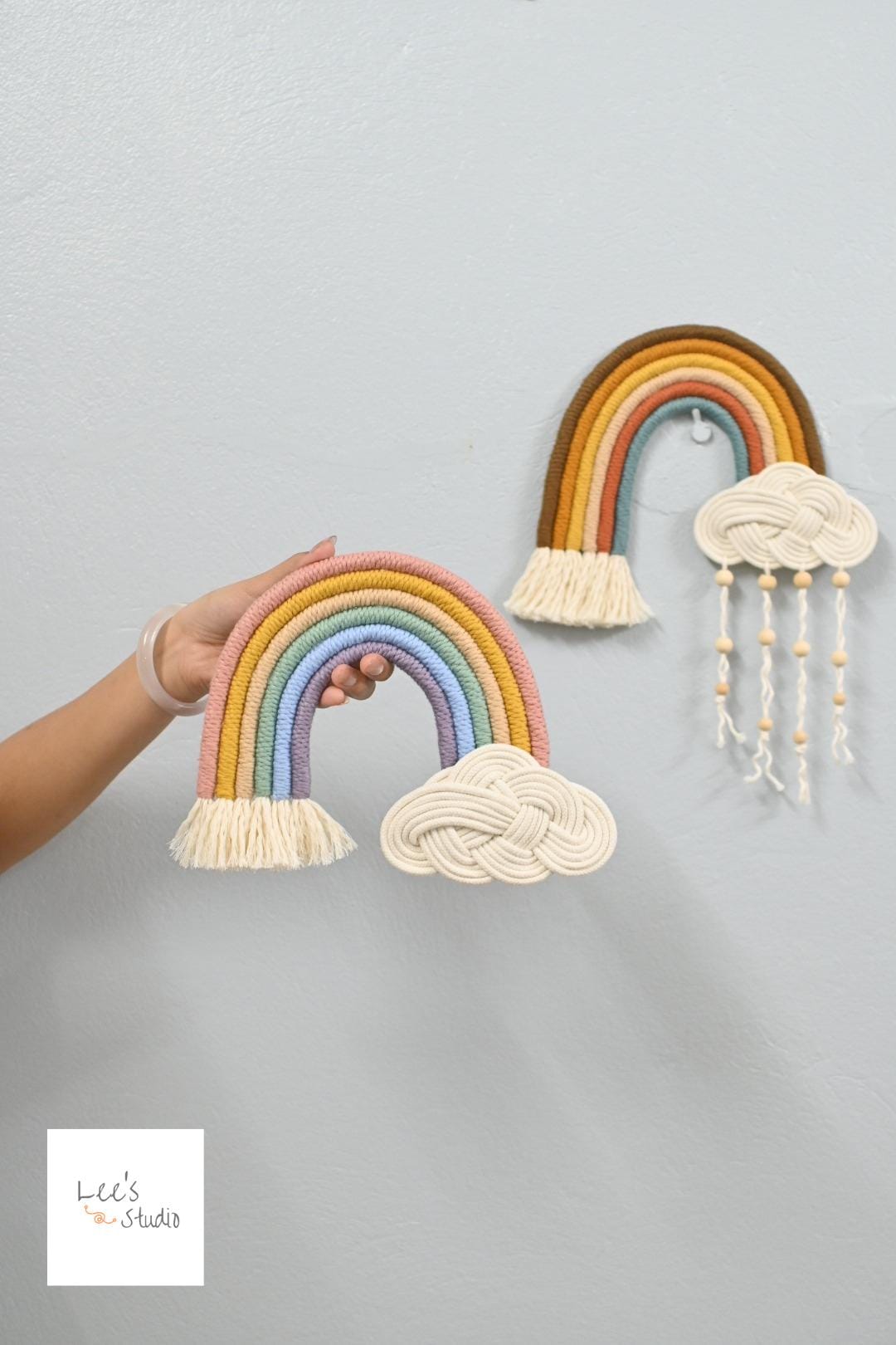 Boho Macrame Rainbow Cloud Wall Hanging: Nursery Decor - Etsy