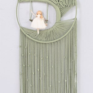 Little Angel on Swing, Tree of Life Dream Catcher, Macrame Doll Wreath ...
