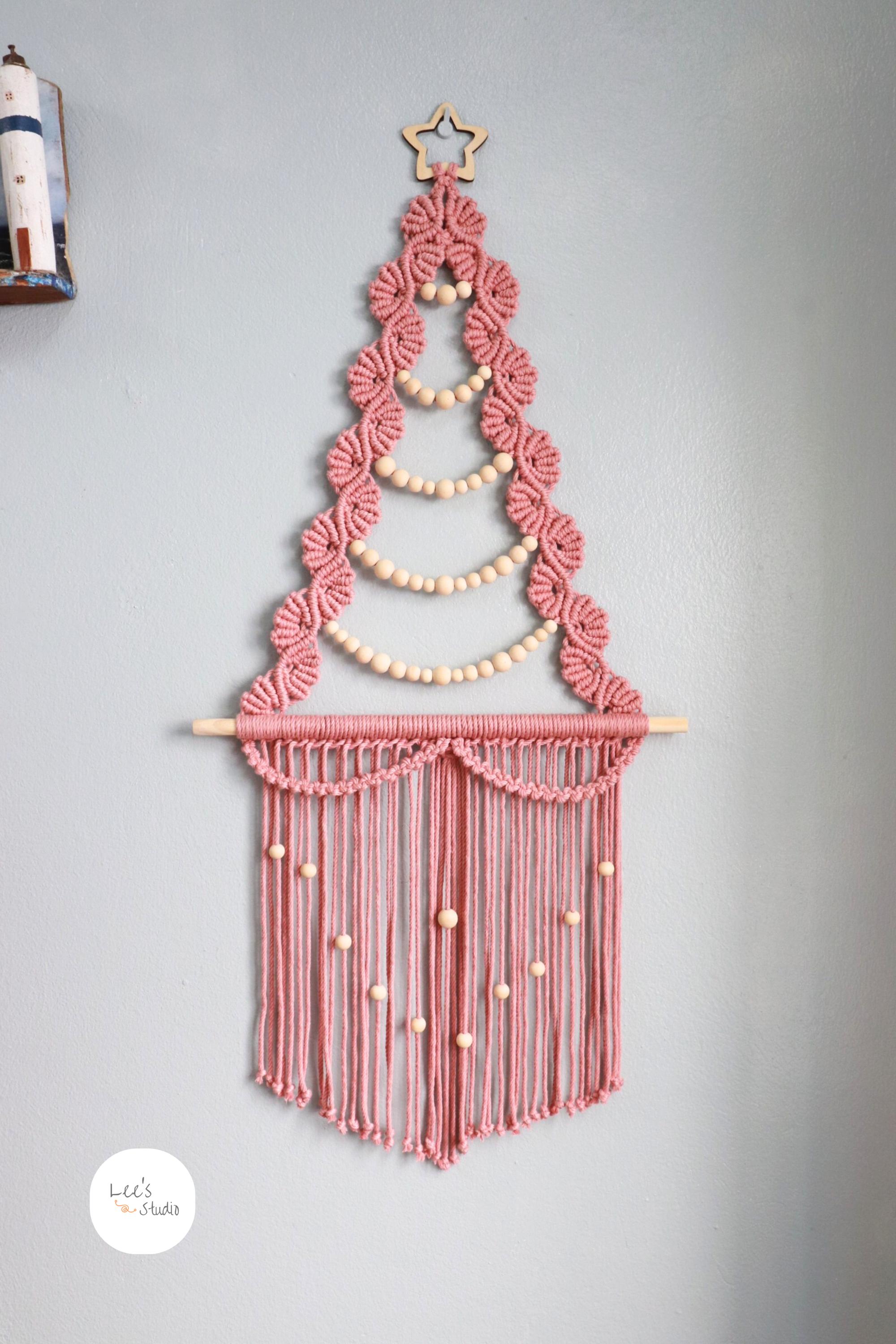 Boho Macrame Christmas Tree Wall Hanging, Handmade Xmas Decor, Natural ...