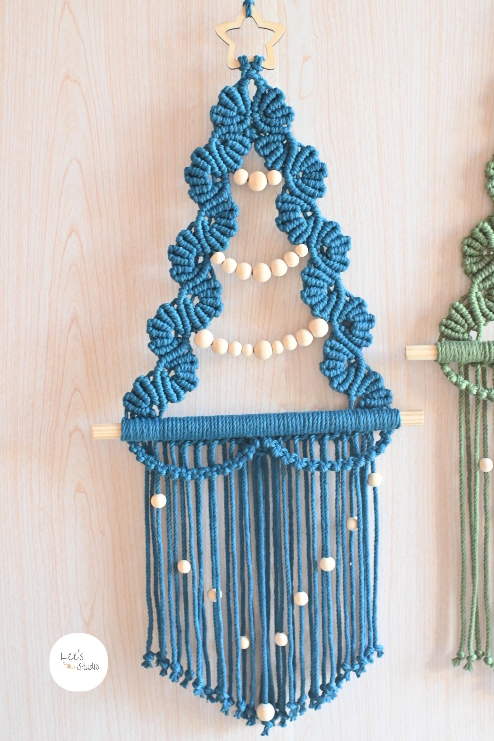 Boho Macrame Christmas Tree Wall Hanging, Natural Cotton Xmas Decor - Etsy