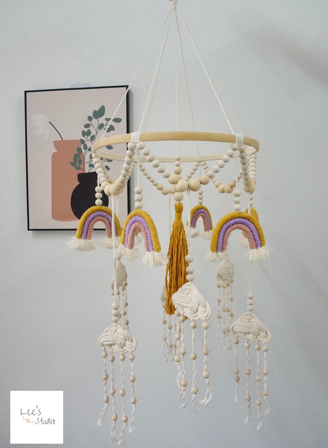 Vintage Baby Mobile Rainbow Baby Mobile Handmade Mobile for - Etsy