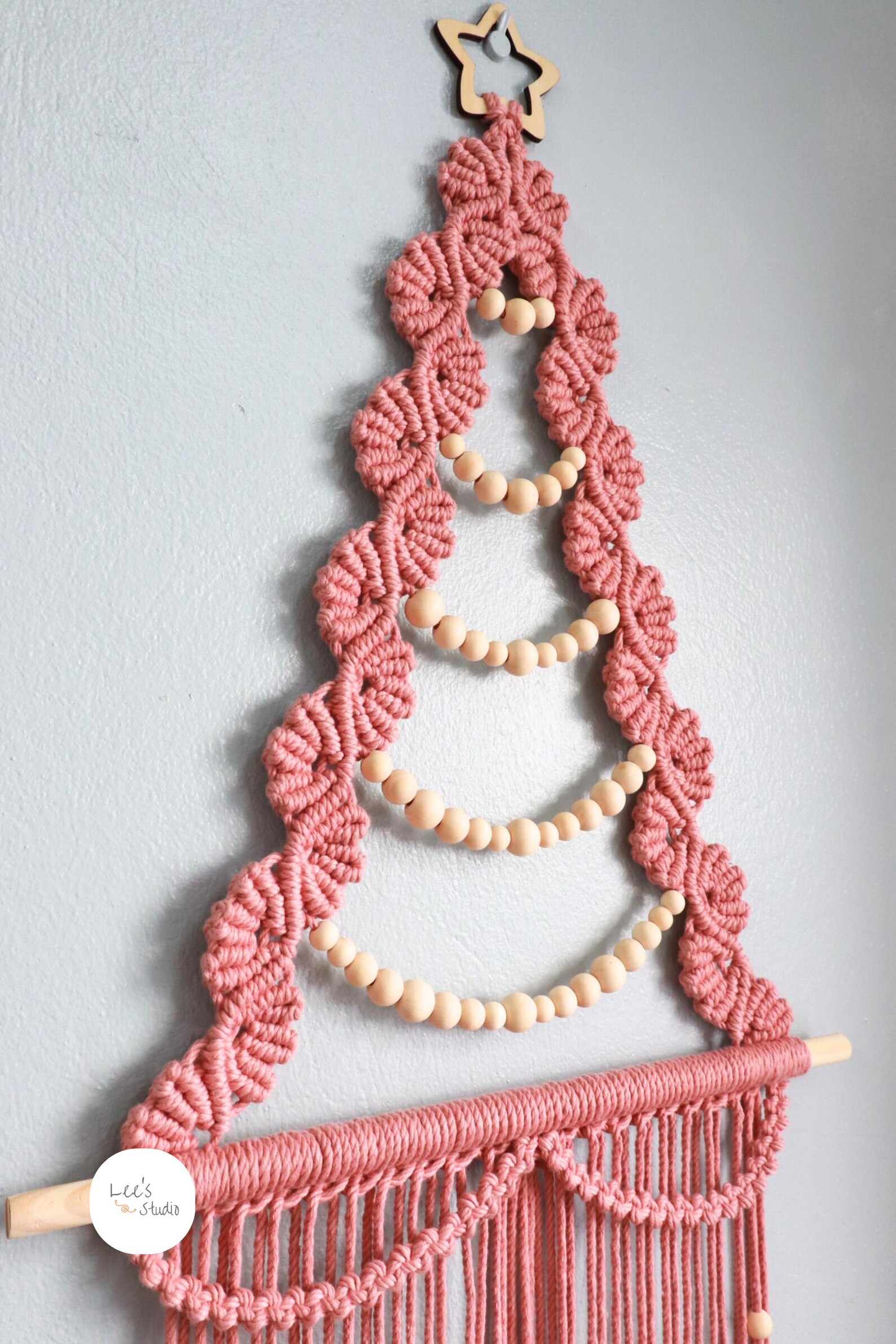 Boho Macrame Christmas Tree Wall Hanging, Natural Cotton Xmas Decor - Etsy