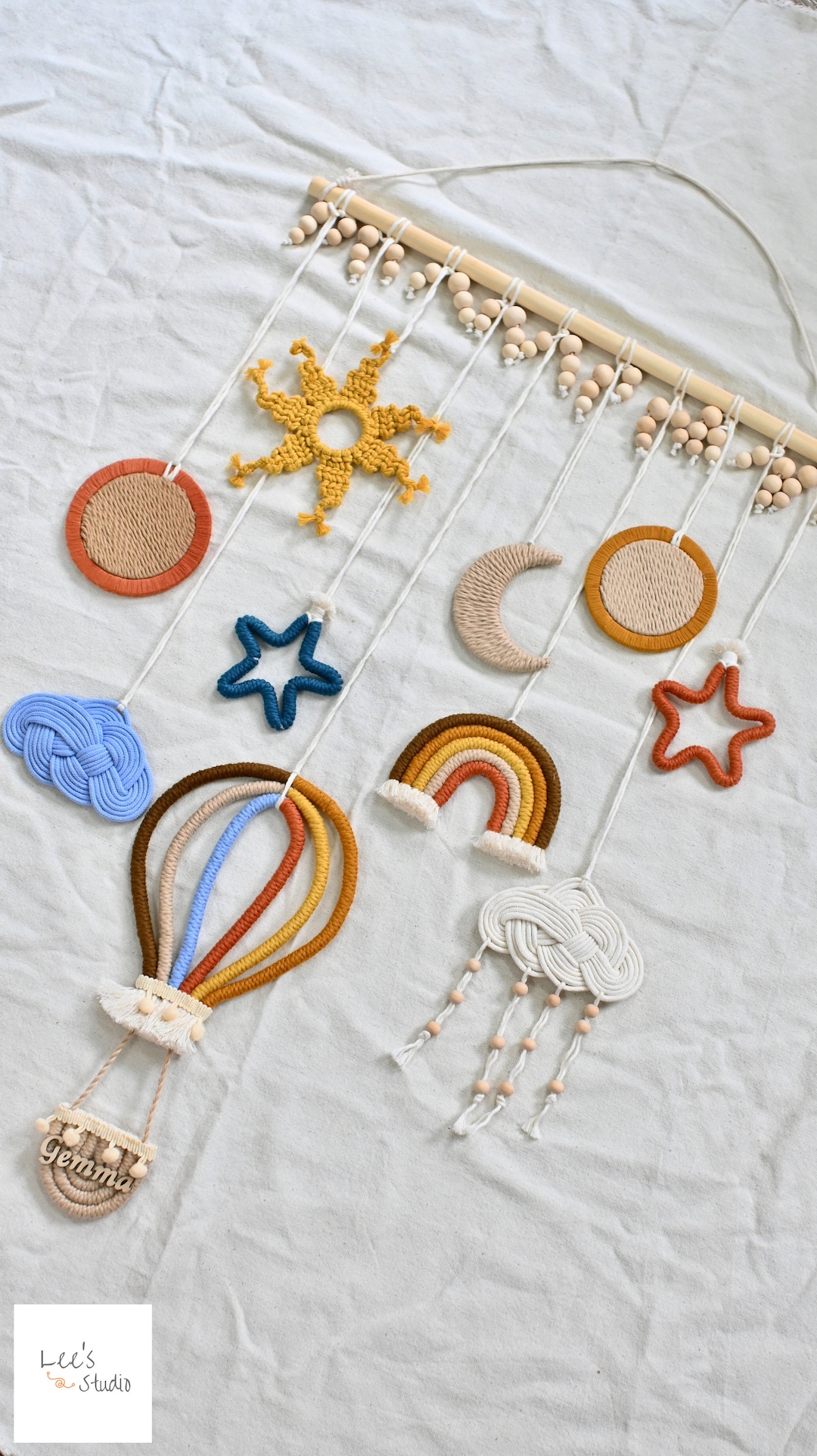 Fly to the Sky, Macrame Wall Art, Hot Air Balloon Nursery Ideas, Space ...