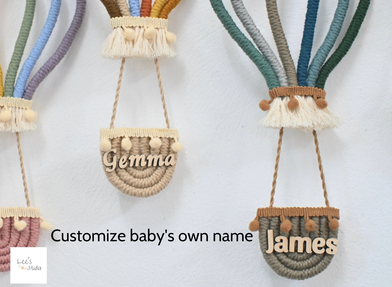 Hot Air Balloon Wall Hanging, Macrame Baby Air Balloon Dream, Gift for ...