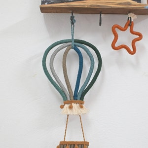 Hot Air Balloon Wall Hanging, Macrame Baby Air Balloon Dream, Gift for ...