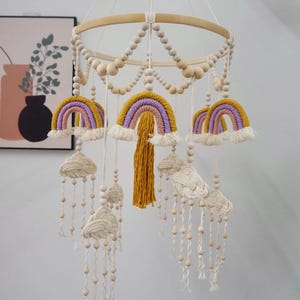 Vintage Baby Mobile, Rainbow Baby Mobile, Handmade Mobile for Baby ...