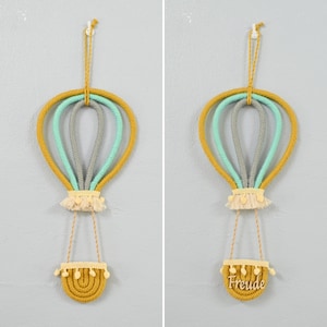 Hot Air Balloon Wall Hanging, Macrame Baby Air Balloon Dream, Gift for ...