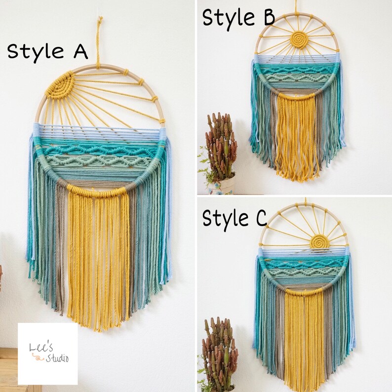 Sunshine Macrame Dreamcatcher: Boho Nursery Wall Art - Etsy