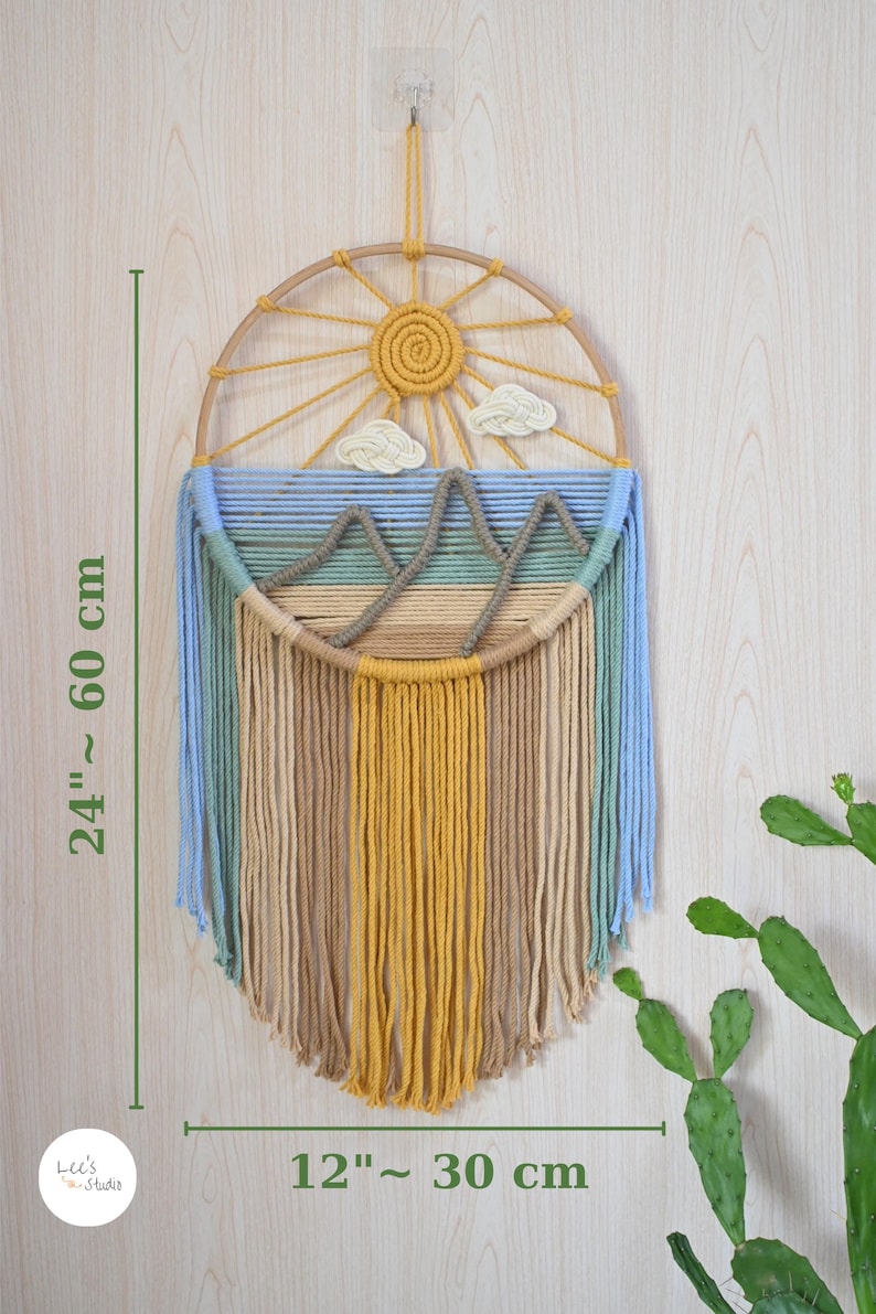 Macrame Sunrise Sunset, Sunset Macrame Wall Hanging Decor, Nursery Sun ...