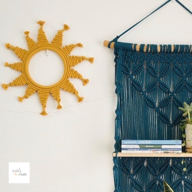 Sun Macrame Wall Hanging: Boho Nursery Decor - Etsy