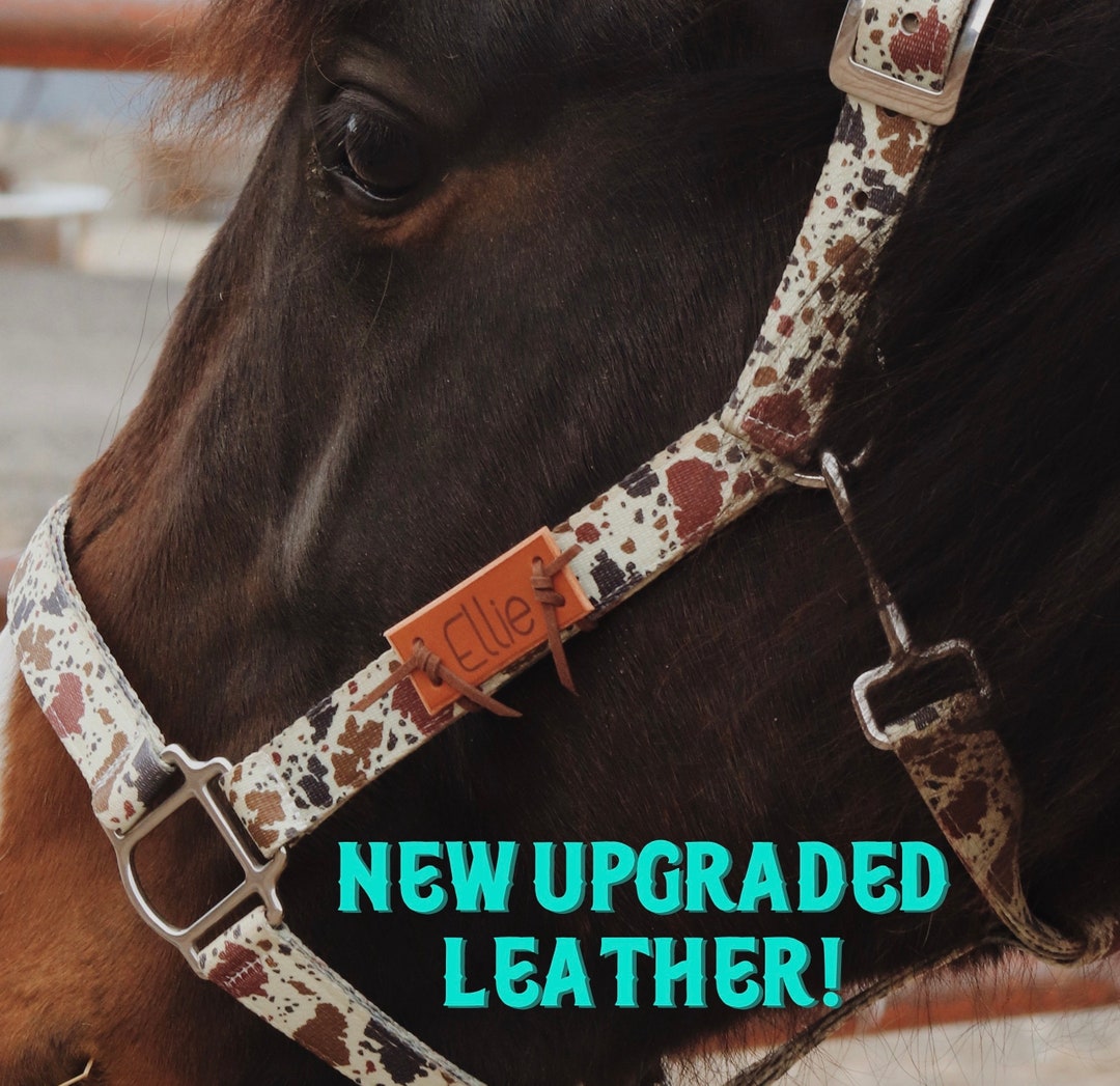 Custom Leather Horse Halter Name Plate Halter Name Tag Laser Engraved ...