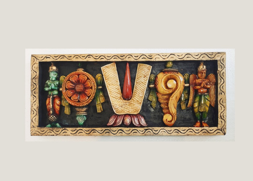 Shanku Chakra Naamam Garuda Hanuman Hindu Home Decor Wall - Etsy