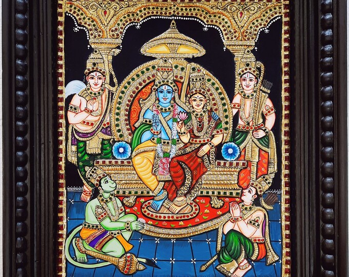 Amman Tanjore Painting, Angala Parameswari, Goddess Amman Painting, 22K ...