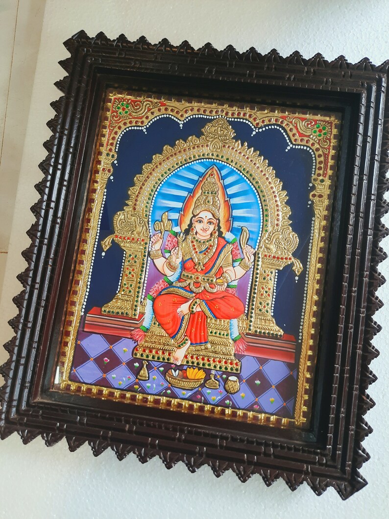 Amman Tanjore Painting Angala Parameswari Goddess Amman - Etsy