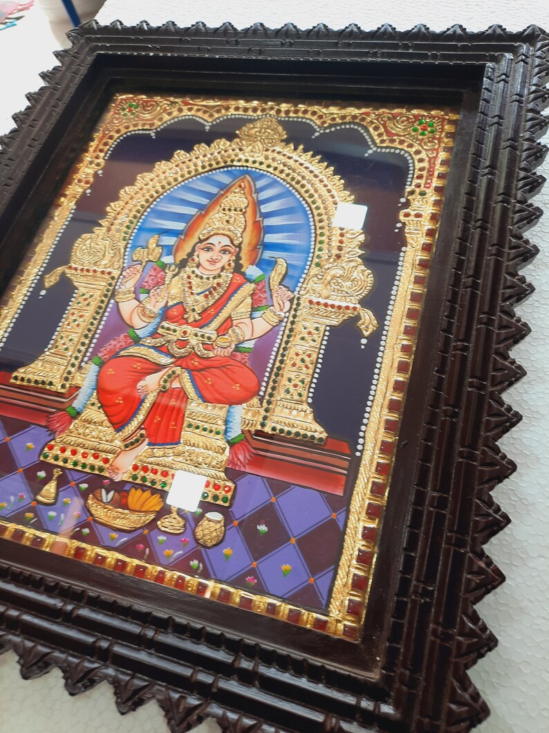 Amman Tanjore Painting Angala Parameswari Goddess Amman - Etsy