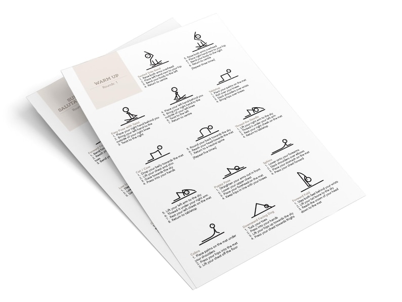 1-hour Hatha Yoga Class Plan – Printable Yoga Sequence – PDF Yoga Flow ...