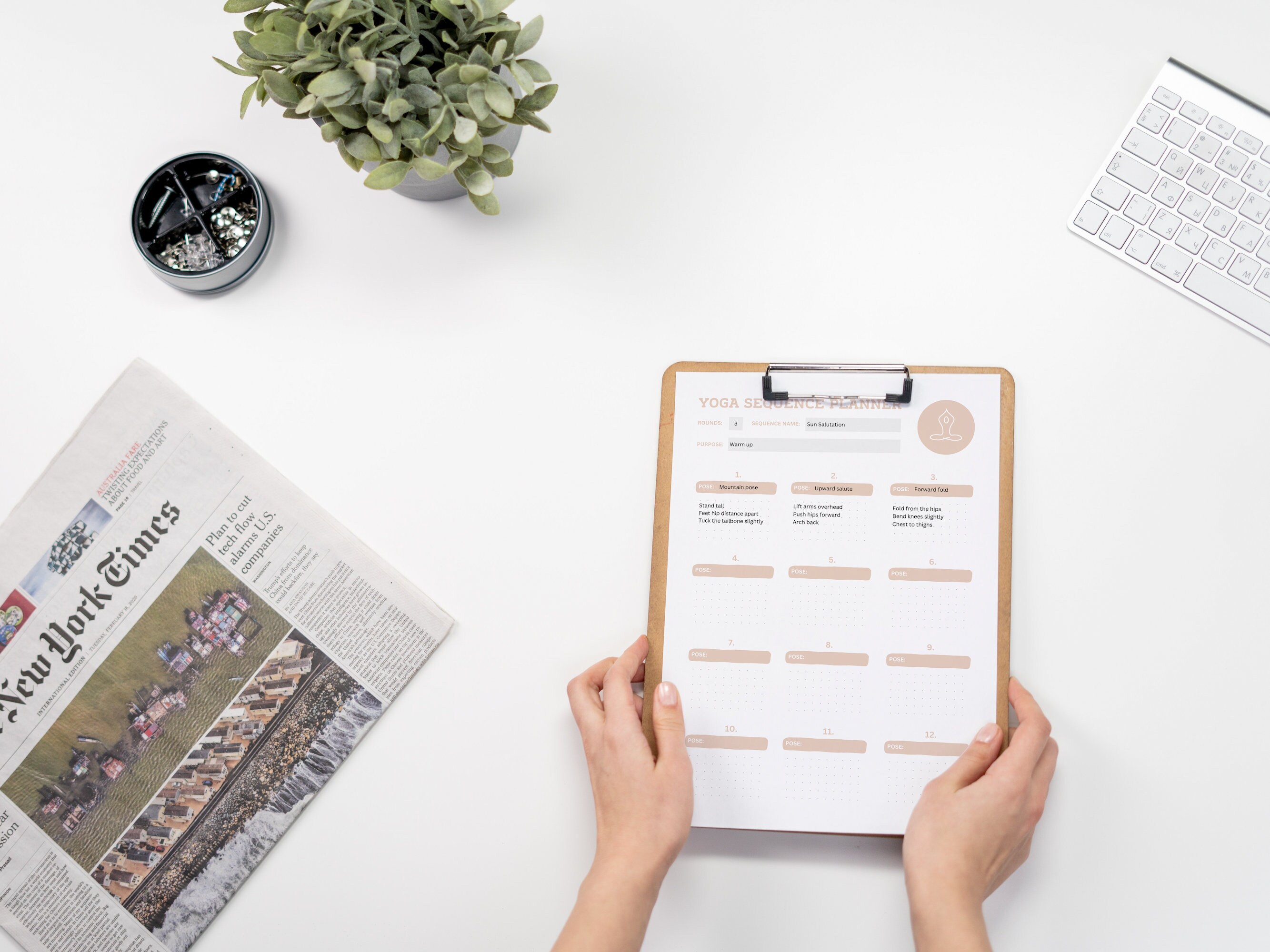 Custom A4 Yoga Sequence Planner - Personalised Yoga Class Planner ...