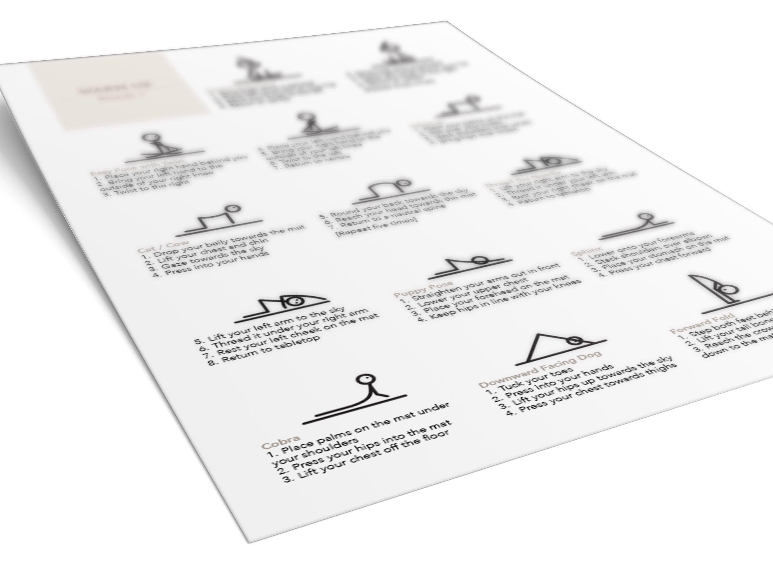 1-hour Hatha Yoga Class Plan – Printable Yoga Sequence – PDF Yoga Flow ...