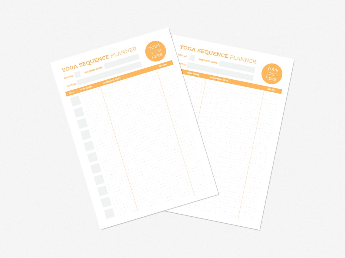 Custom A4 Yoga Sequence Planner Personalised Yoga Class - Etsy