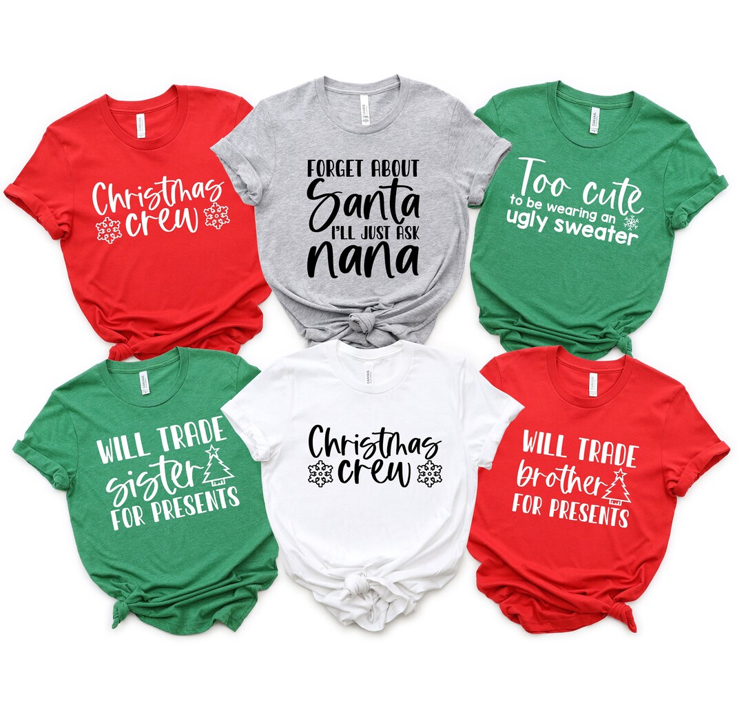 Custom Christmas Crew Shirts, Family Christmas Party Shirt, Matching ...