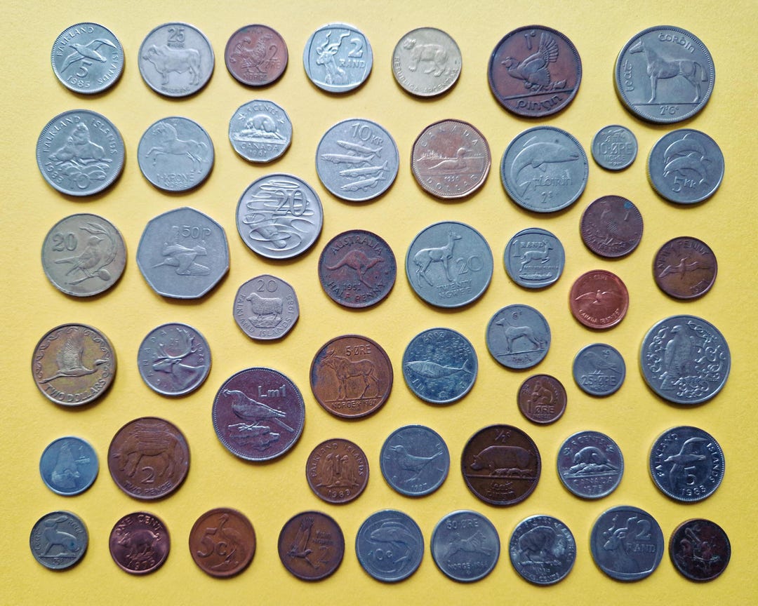 50 World Coins - Animals! - Etsy