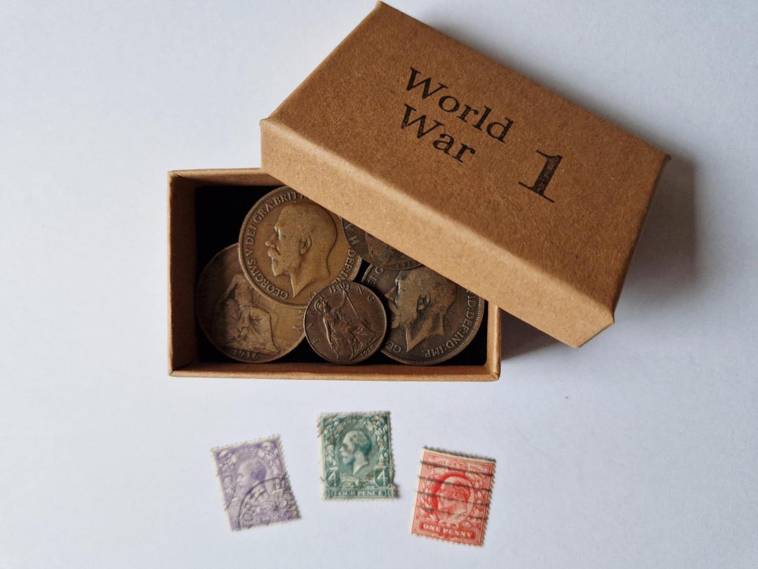 WW1 Coins & Stamps Gift Box - Etsy