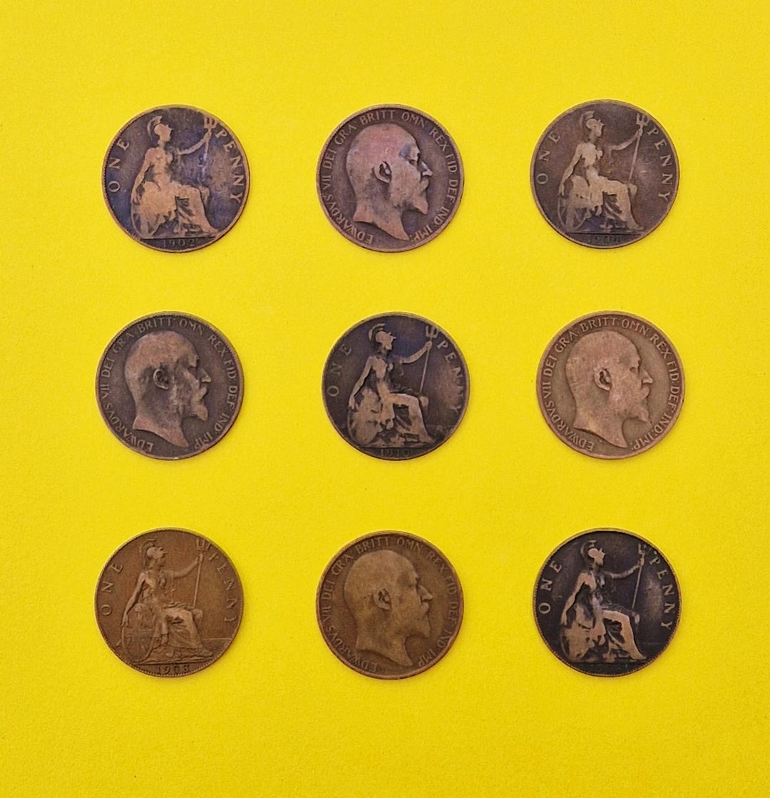 King Edward VII Penny Collection - Complete Set - Etsy