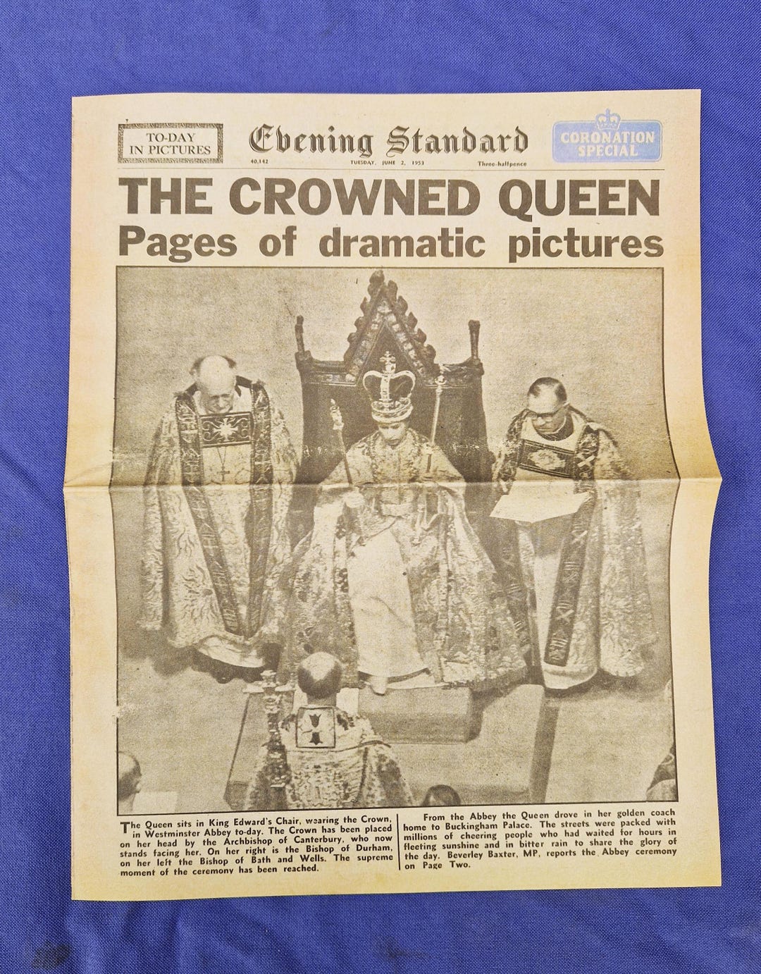 Queen Elizabeth II Coronation Newspaper - Etsy