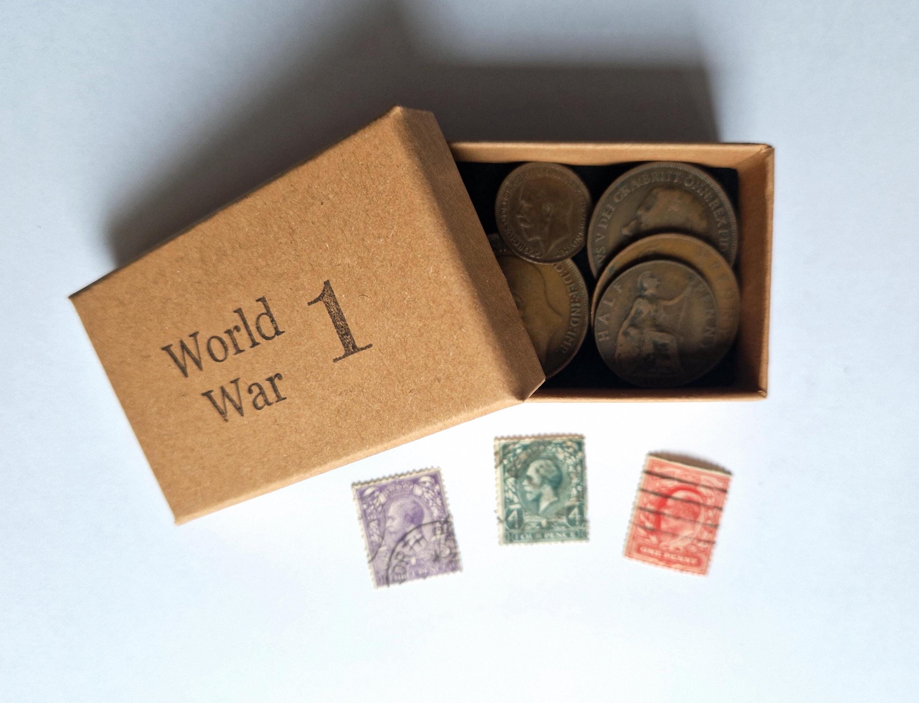 WW1 Coins & Stamps Gift Box - Etsy